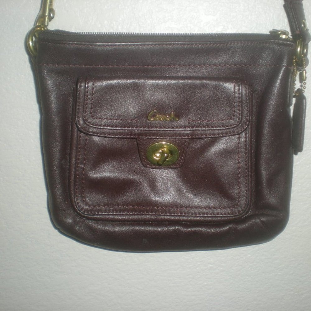 Coach Brand Messenger Brown Leather Messenger Handbag - Gem